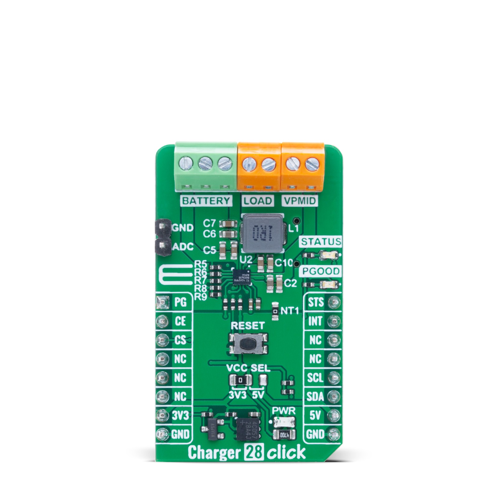 Charger 28 Click - 5A Switch-Mode Battery Charger | MIKROE-6519