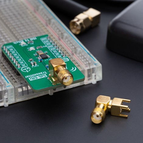 COAXIAL CONN Jack, Female Socket Trough Hole, Right Angle