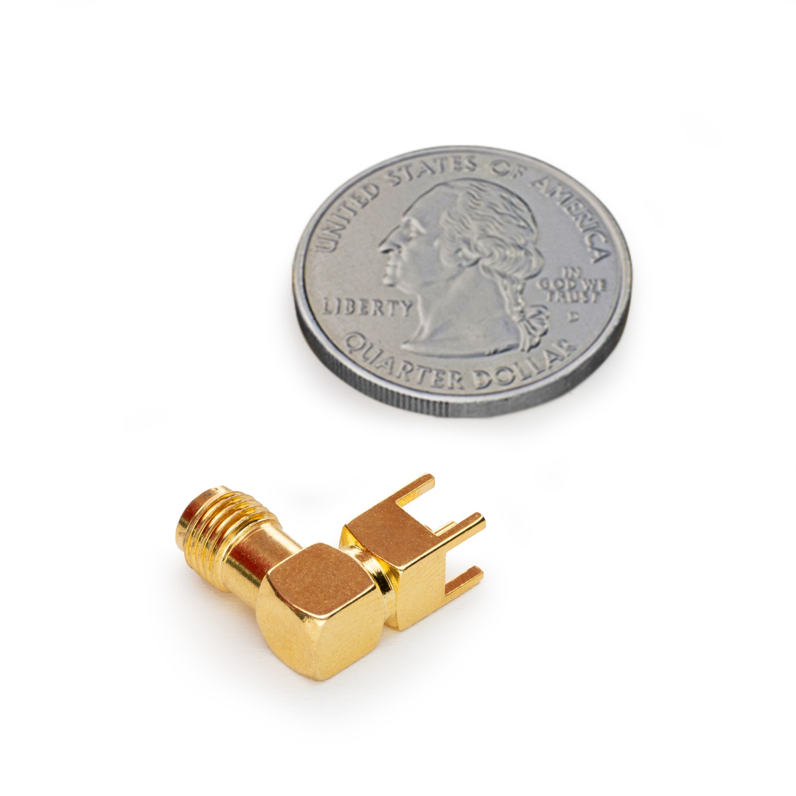 COAXIAL CONN Jack, Female Socket Trough Hole, Right Angle