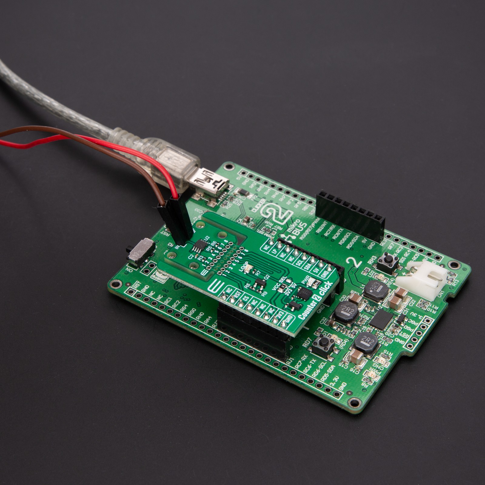 Counter 2 Click - For external clock pulse count | MIKROE-6603