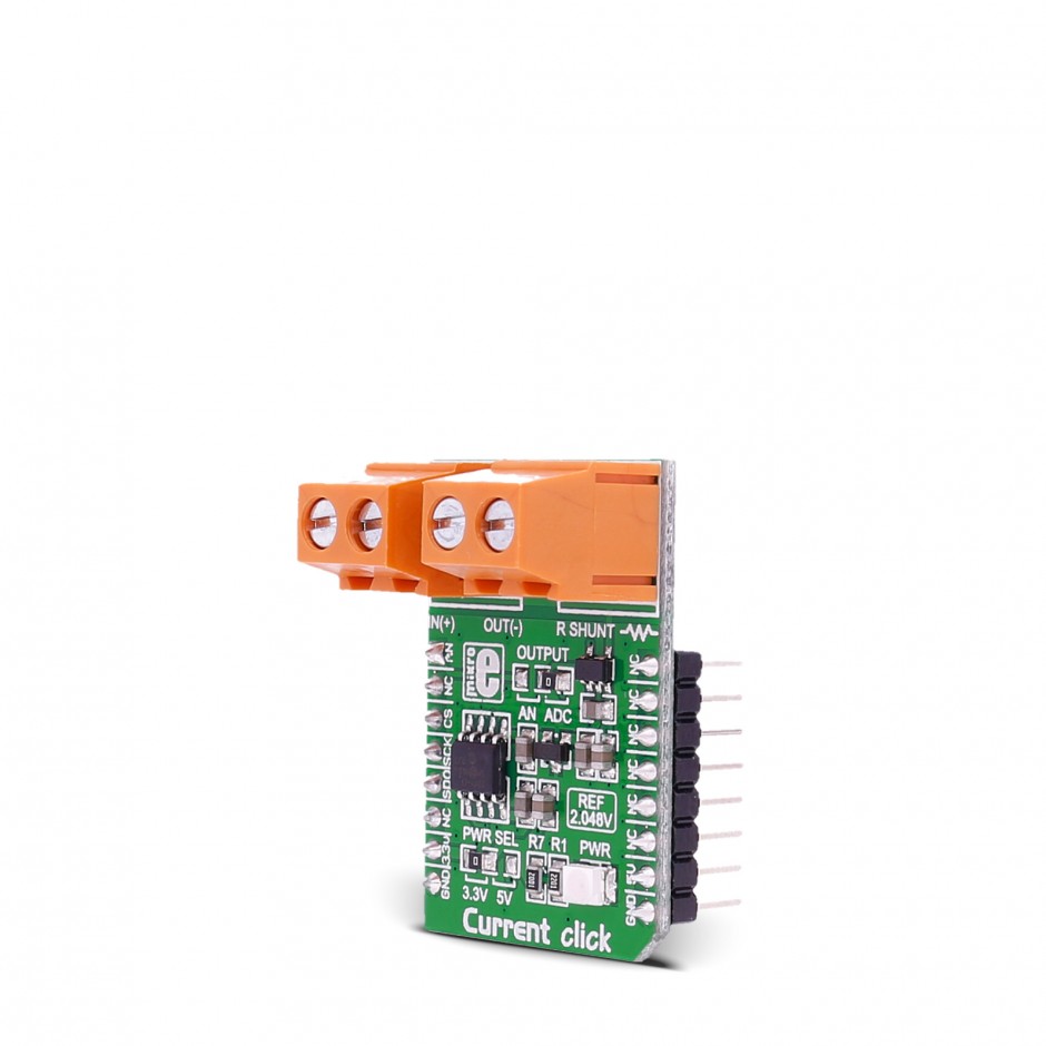 Current Click - Add-on board in mikroBus format used for measurement of electric current