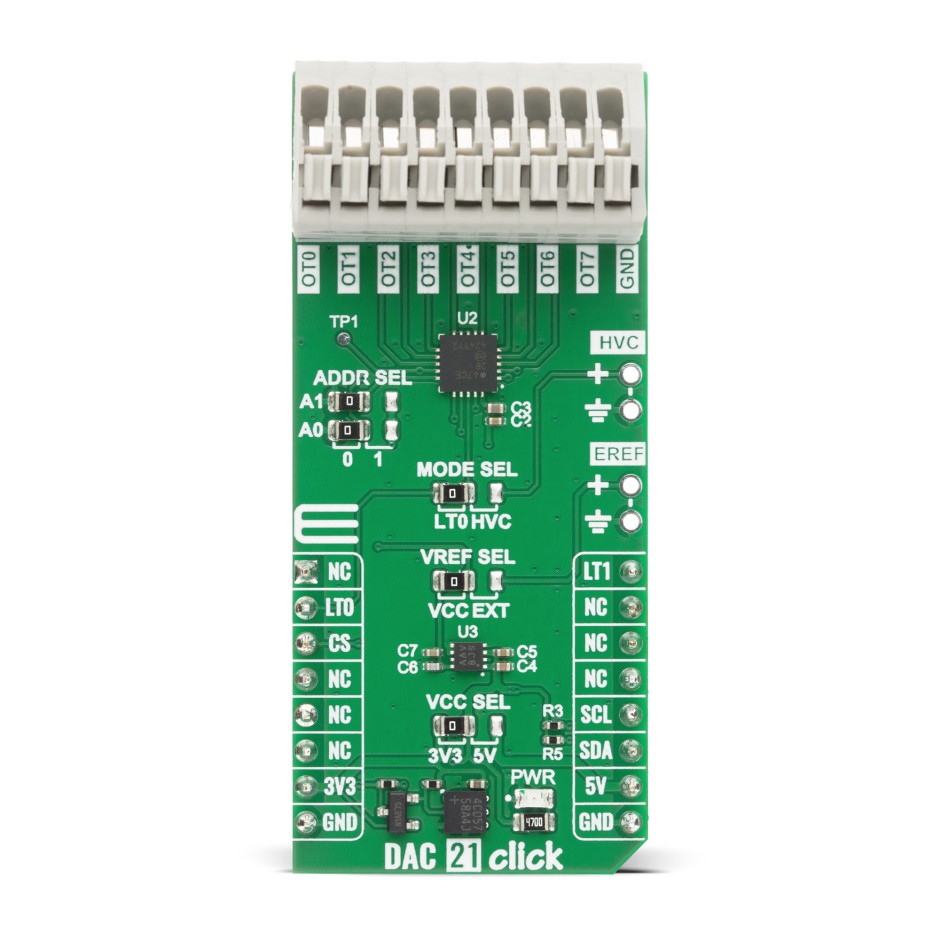 DAC 21 Click - 12-bit Octal DAC | MIKROE-6823