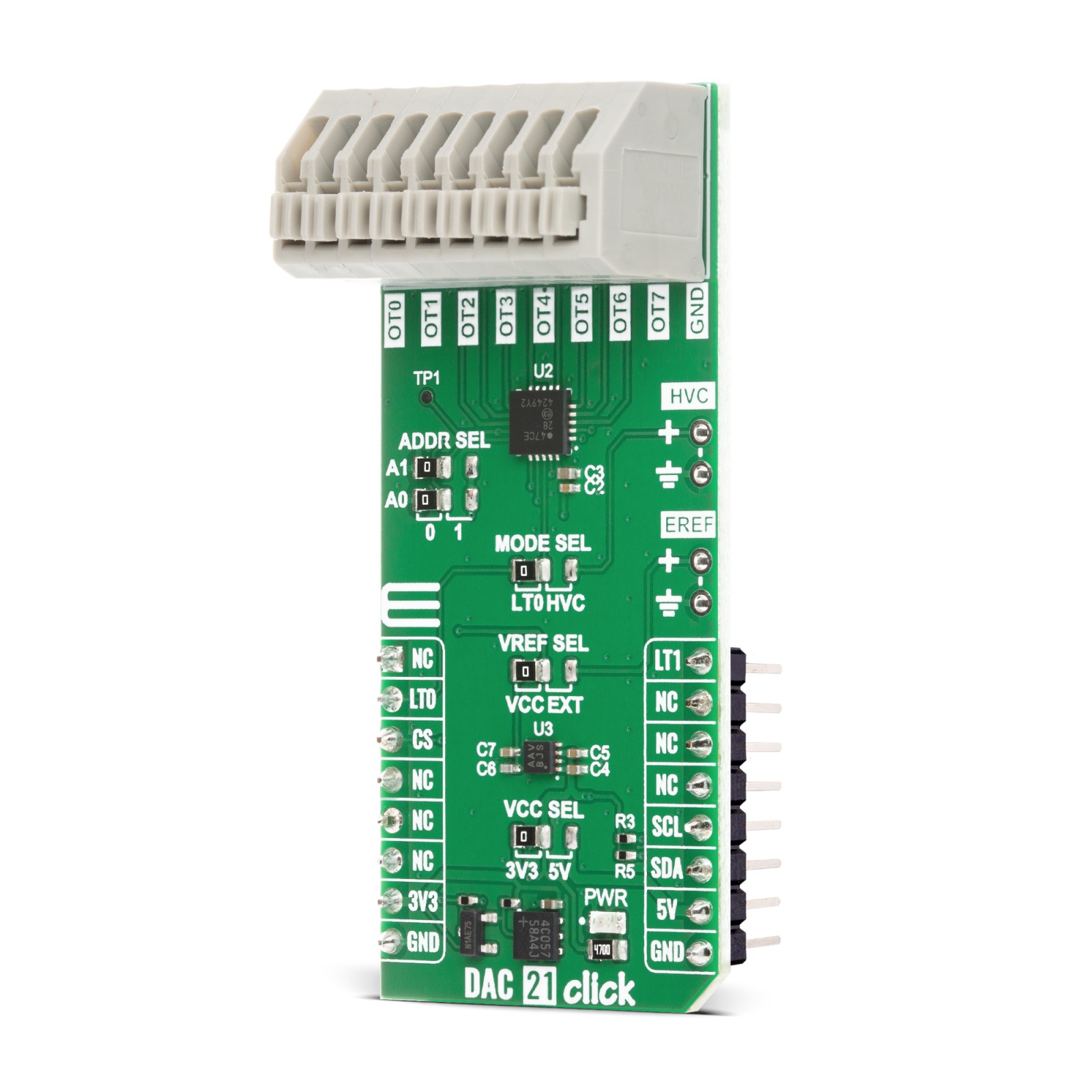 DAC 21 Click - 12-bit Octal DAC | MIKROE-6823