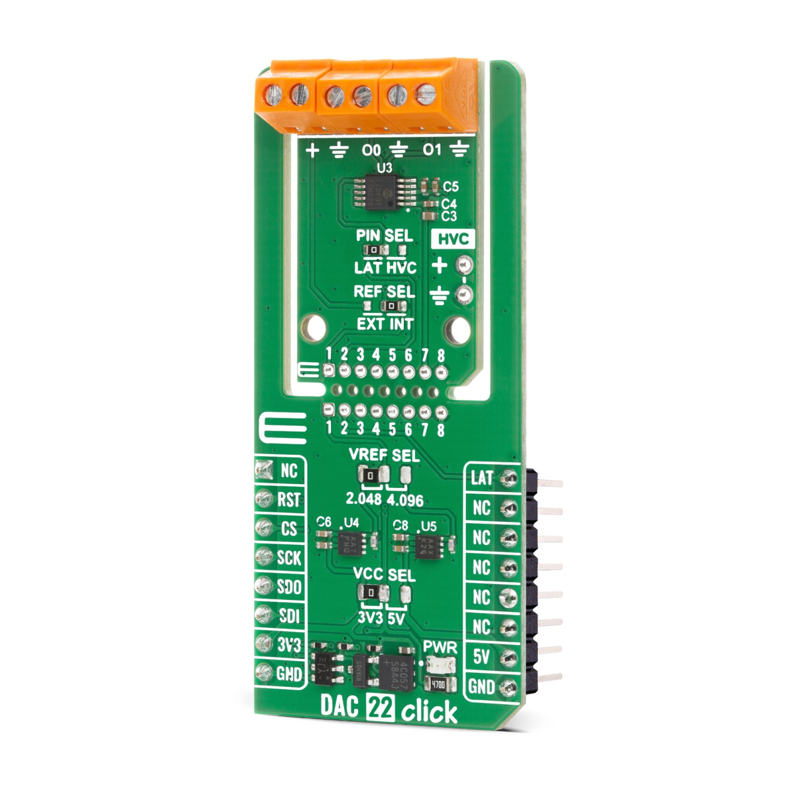 DAC 22 Click - 2CH NV 12-bit SPI DAC | MIKROE-6946