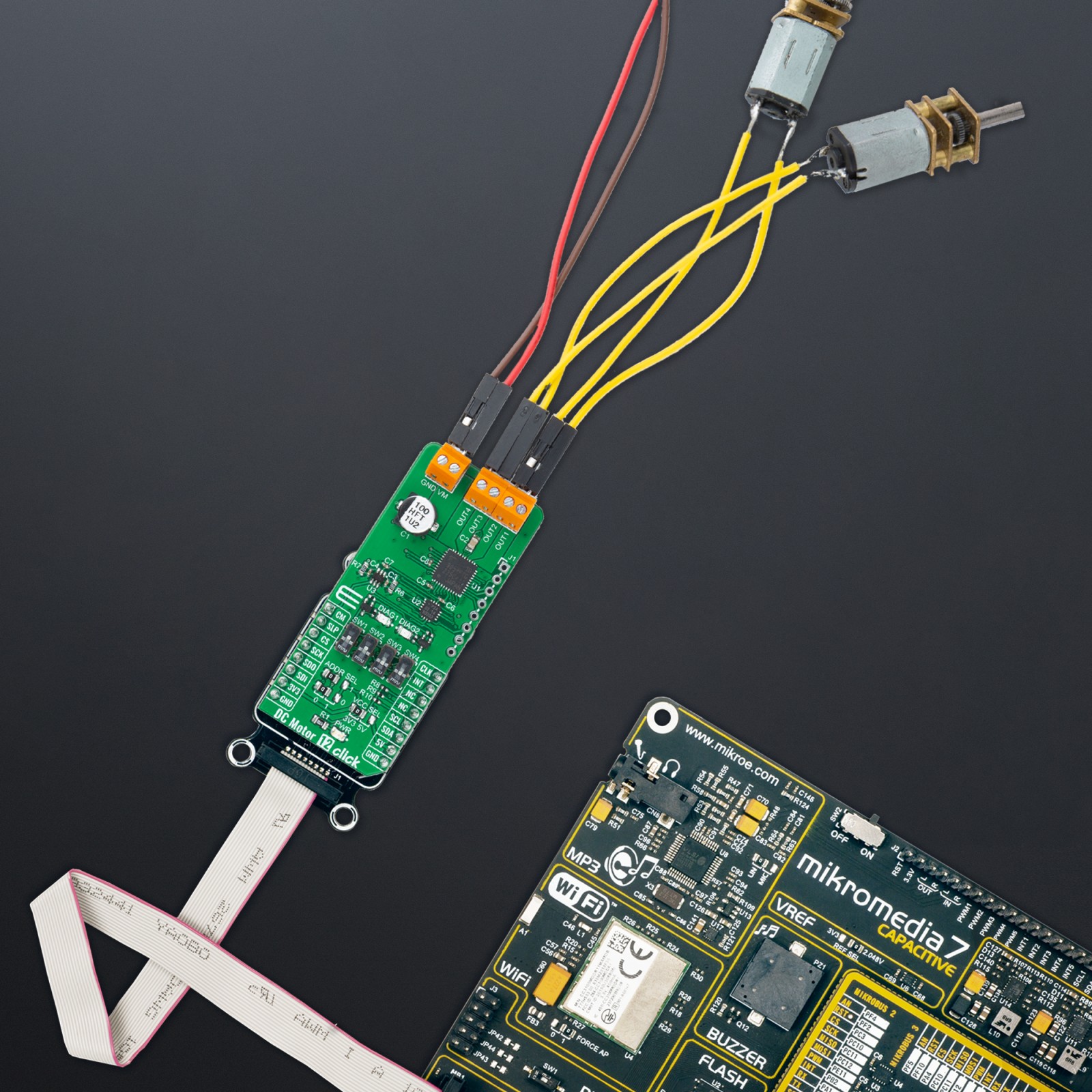 DC Motor 12 Click with TB9054FTG Motor Driver