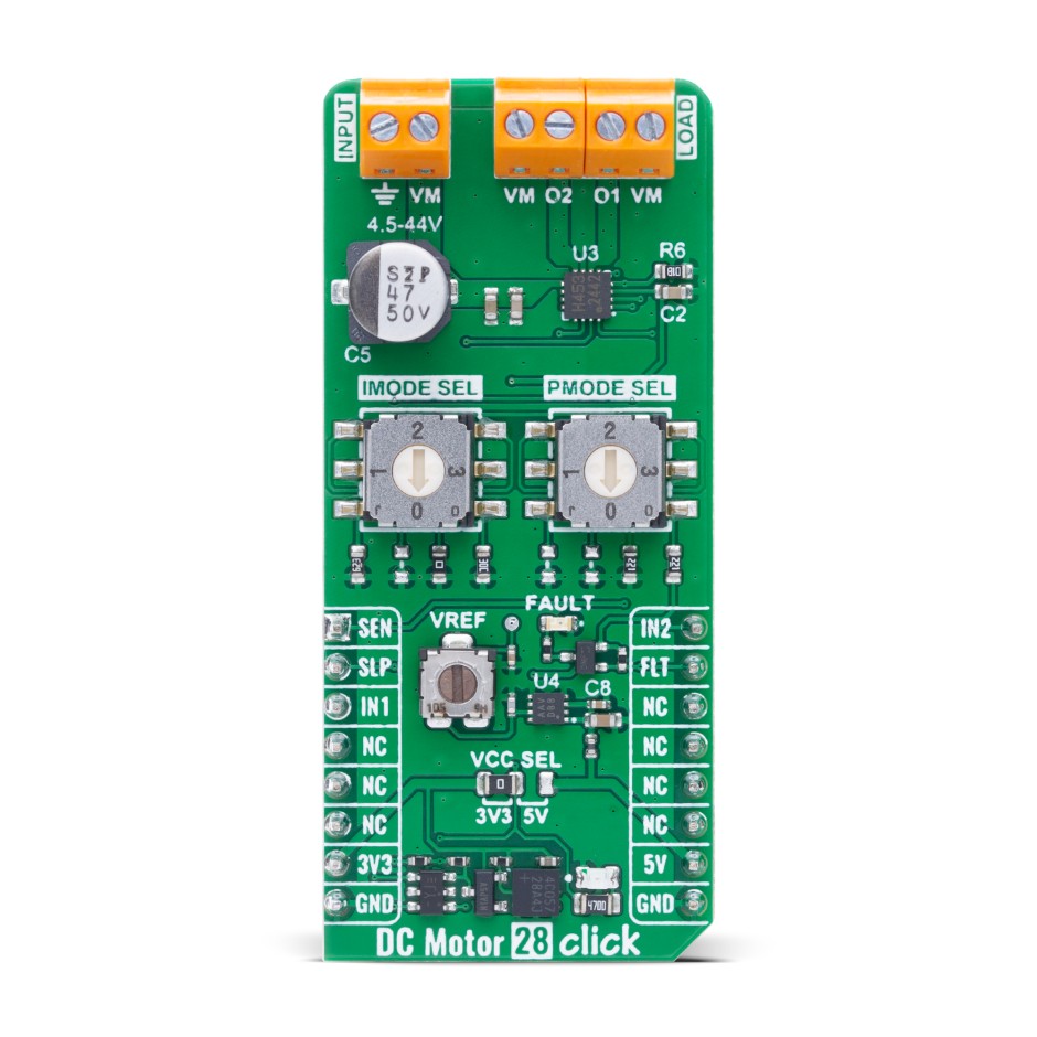 DC Motor 28 Click - FTG - Brushed DC motor driver | MIKROE-6505