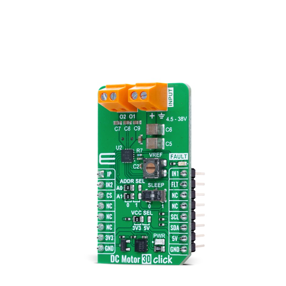 DC Motor 30 Click - 2A RMS Brushed DC Motor Control | MIKROE-6595