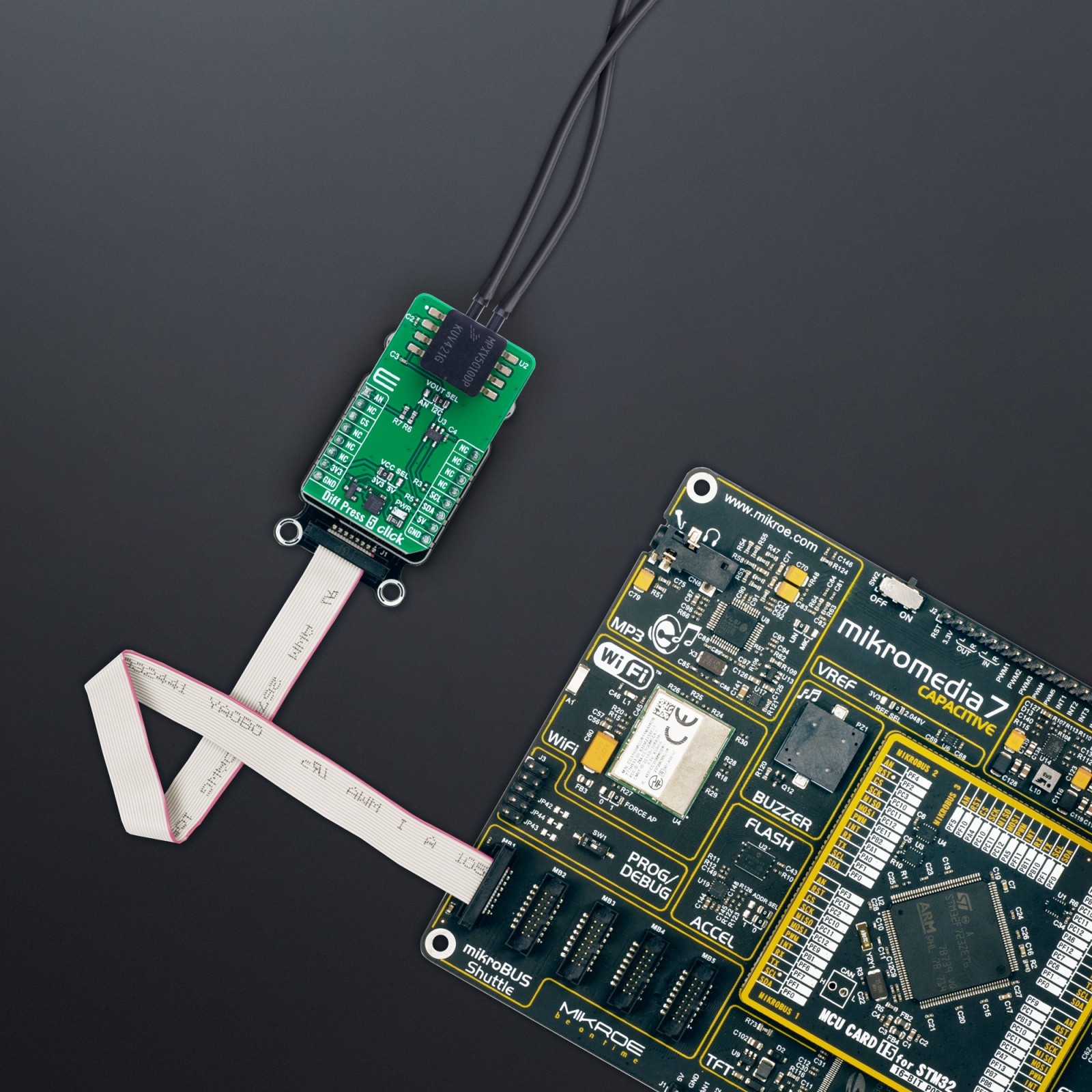 Diff Press 5 Click - Differential pressure measurement | MIKROE-6527