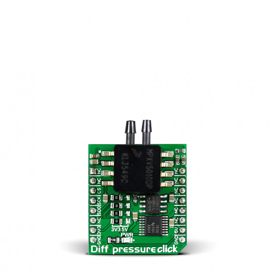 Diff pressure — board with NXP MPXV5010DP pressure sensor