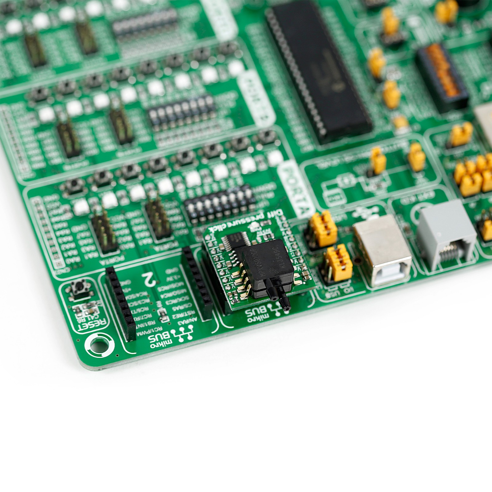 Diff pressure — board with STMicroelectronics MPXV5010DP pressure sensor