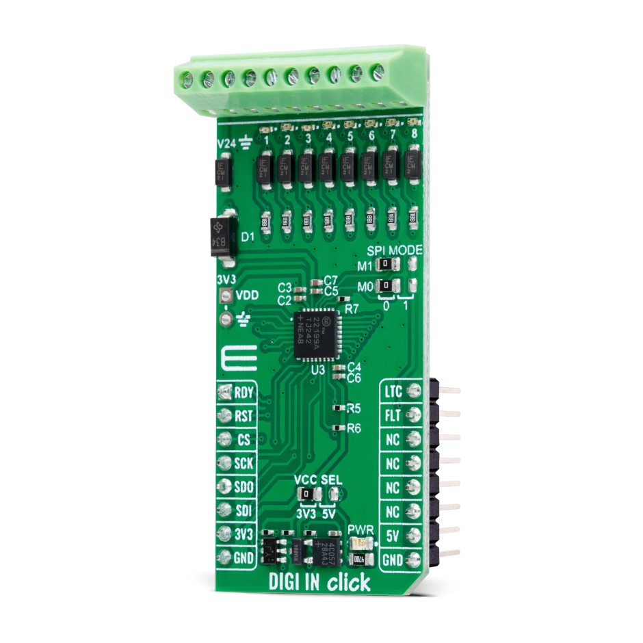 DIGI IN Click with MAX22199 for Robust Industrial Digital Input Reading