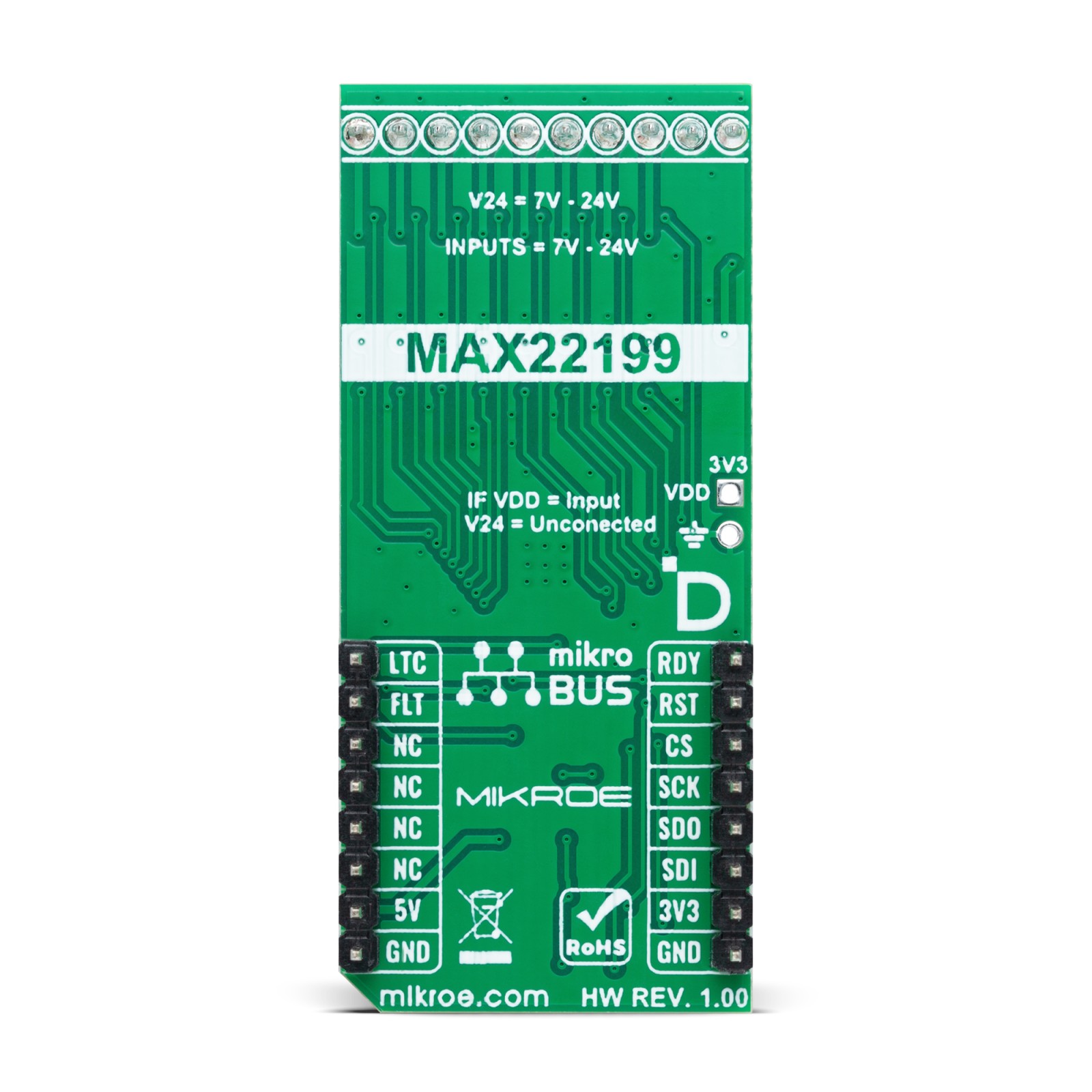 DIGI IN Click with MAX22199 for Robust Industrial Digital Input Reading