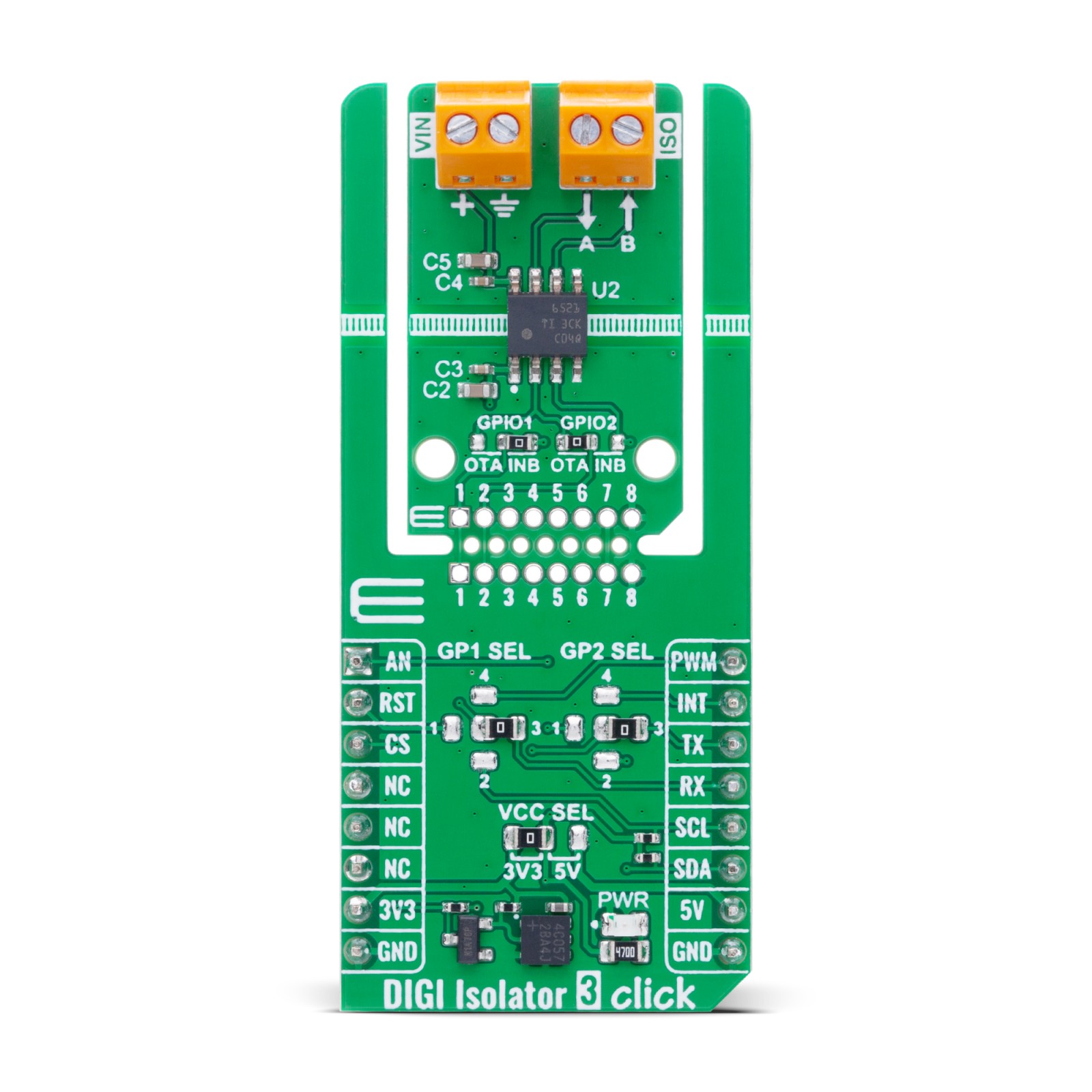 DIGI Isolator 3 Click - CMOS isolator | MIKROE-6518
