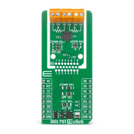 DIGI POT 10 Click - Dual 10kΩ DIGI pot | MIKROE-6797
