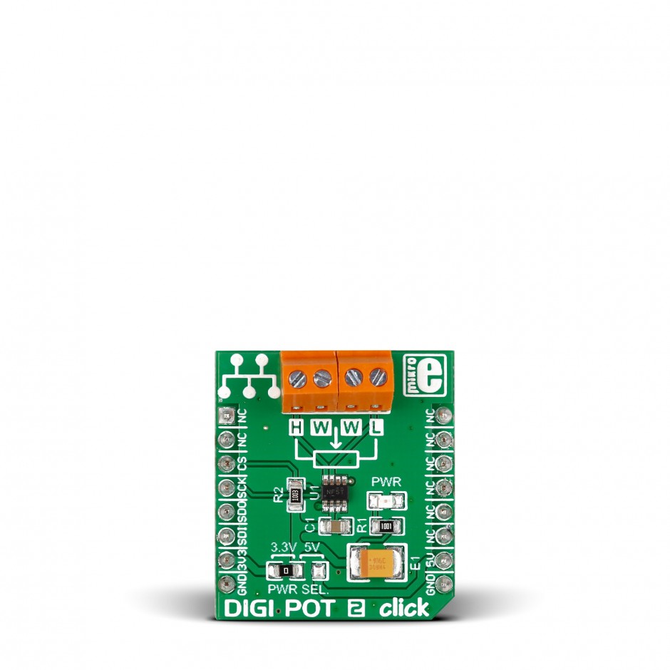 DIGI POT 2 click – board with TPL0501 digital potentiometer