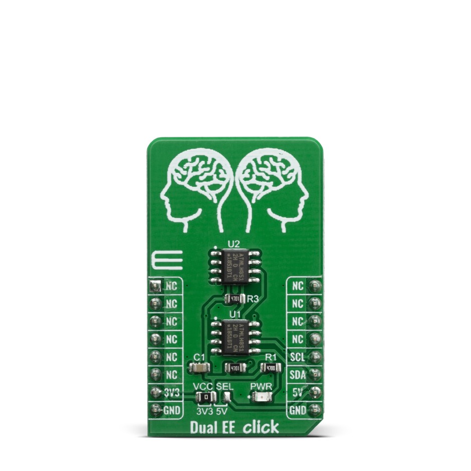 AT24CM02 Dual I2C EEPROM | Dual EE Click | MIKROE