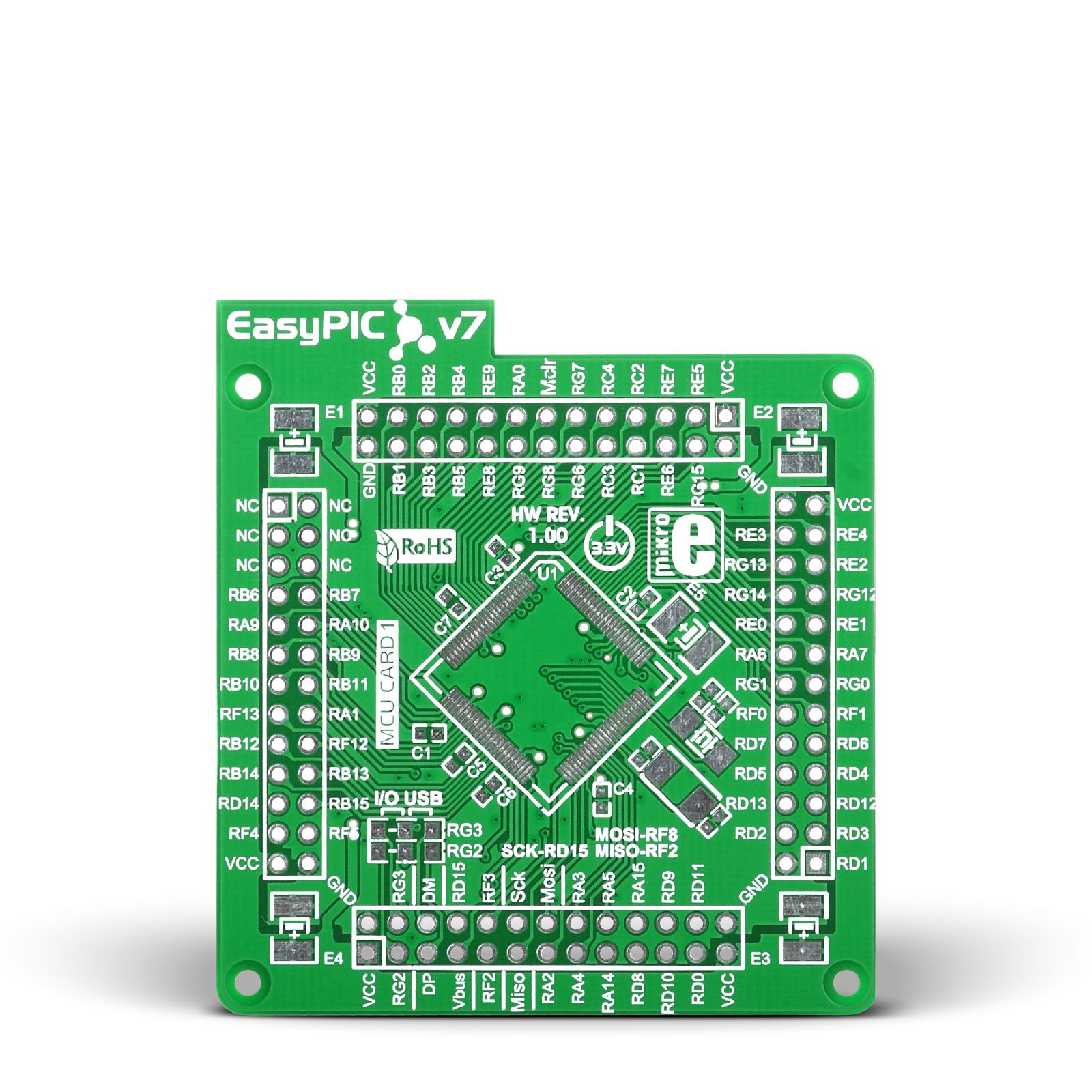 EasyPIC Fusion v7 Empty MCUcard1 100pin TQFP PT