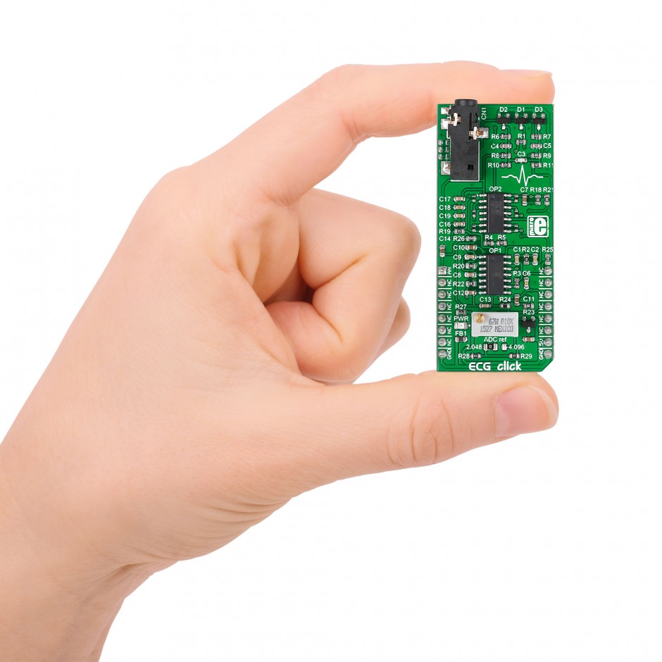 ECG Click Board (Electrocardiography Measurement) - MikroElektronika