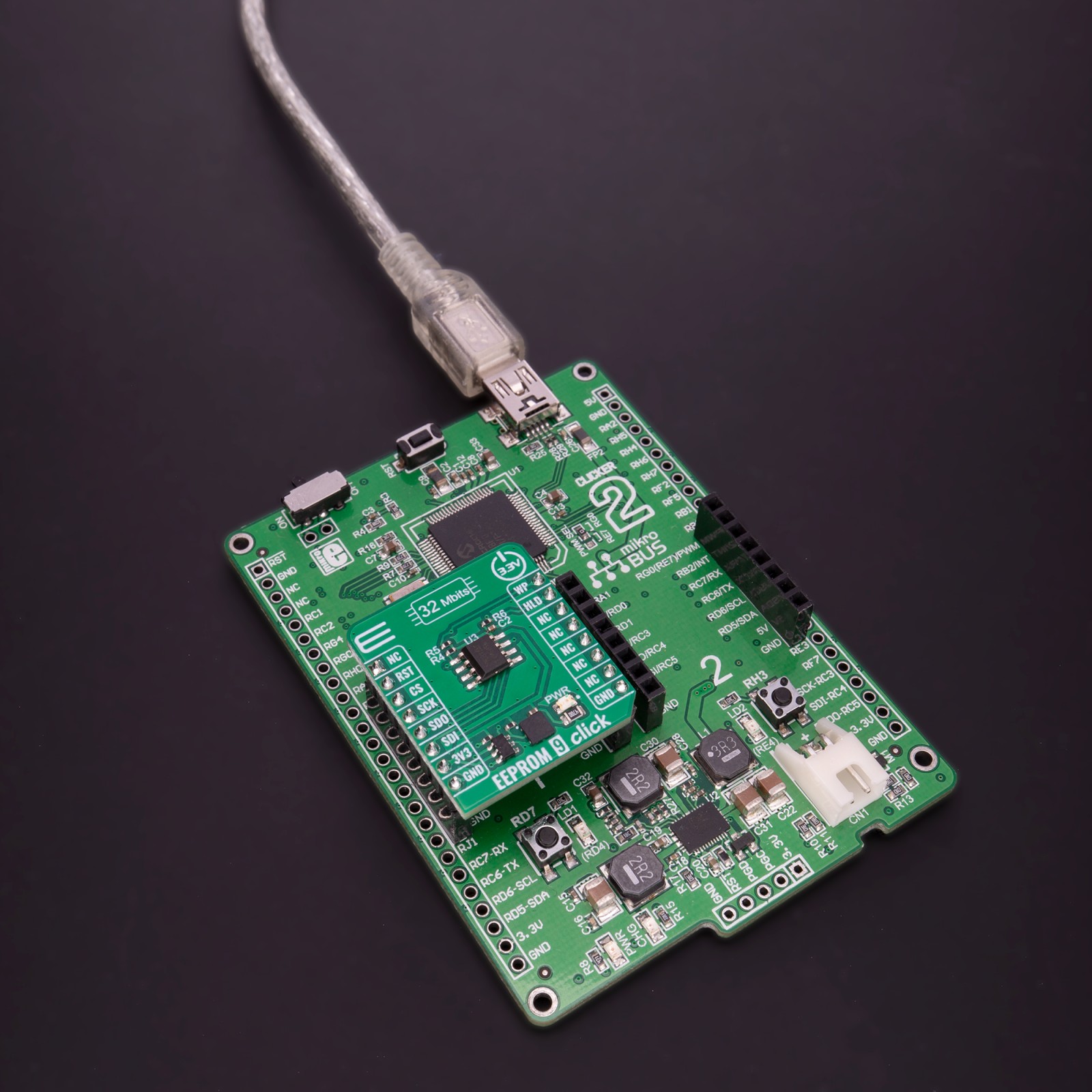 EEPROM 9 Click | M95P32-I 32 Mbit SPI Page EEPROM Module