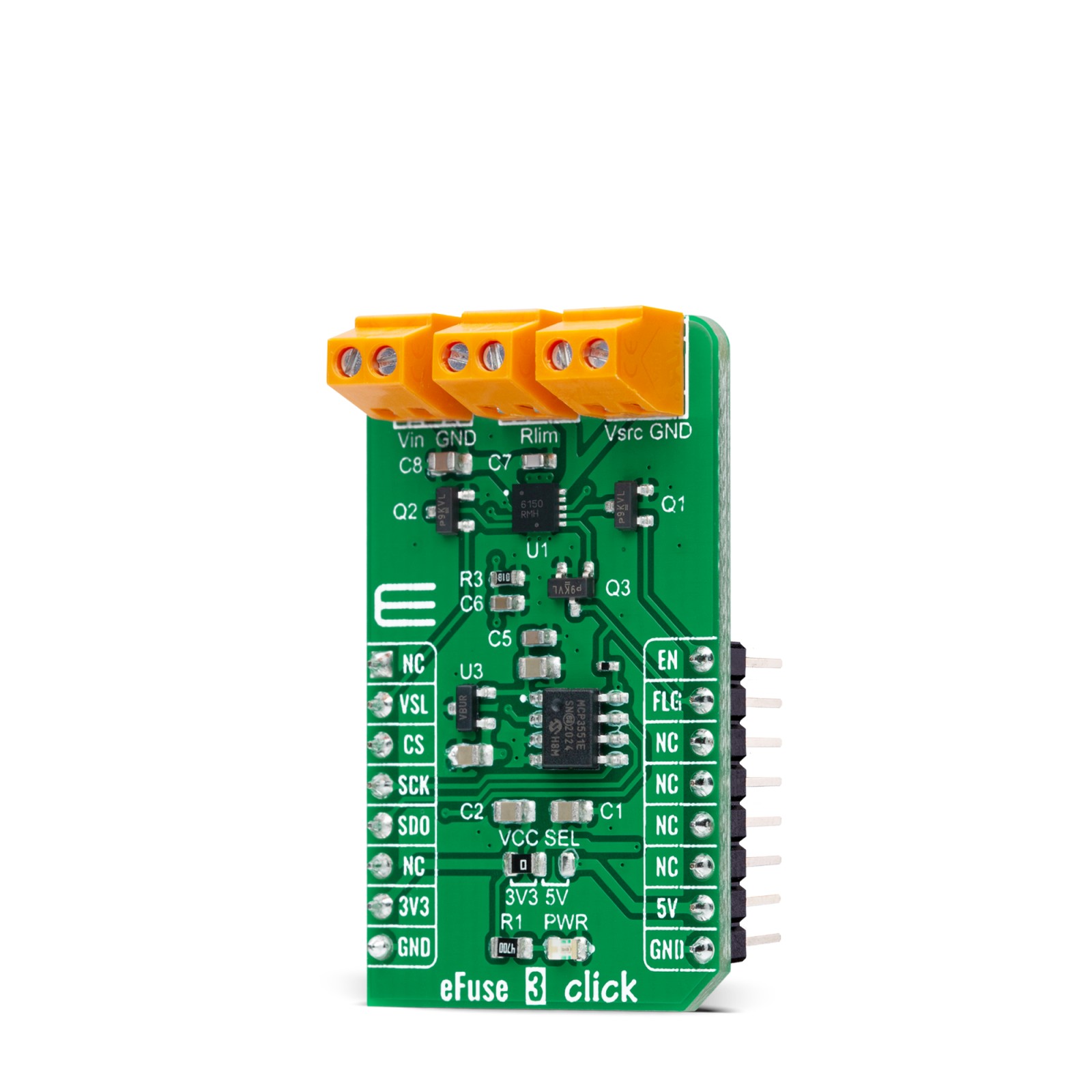 eFuse 3 Click | NIS6150-Based Electronic Fuse for Power Protection