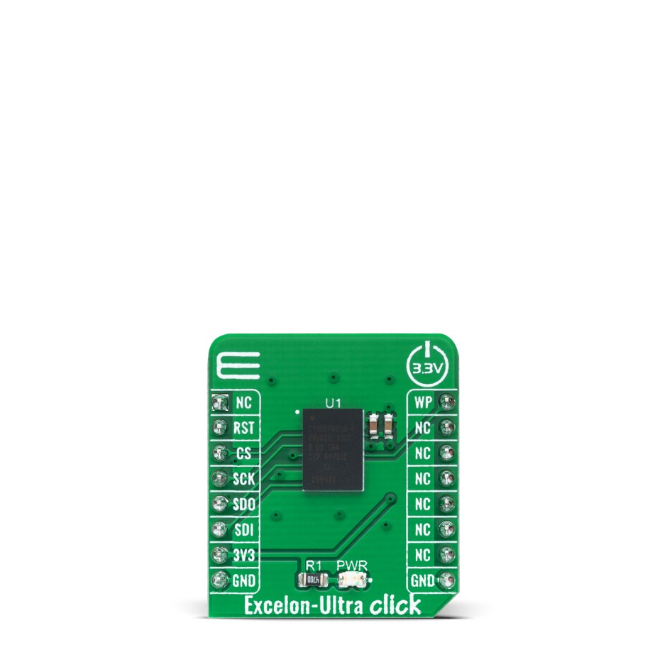 Excelon-Ultra Click | CY15B116QSN FRAM Memory Board
