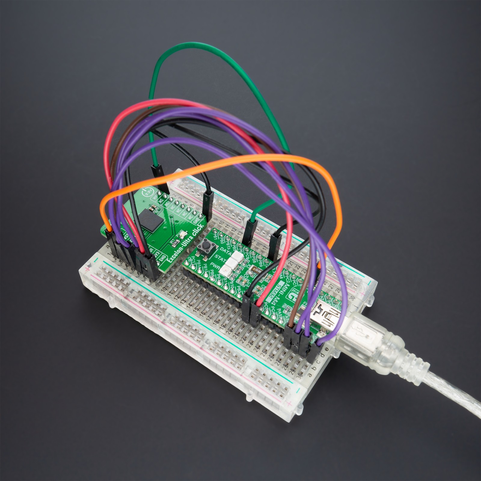 Excelon-Ultra Click | CY15B116QSN FRAM Memory Board