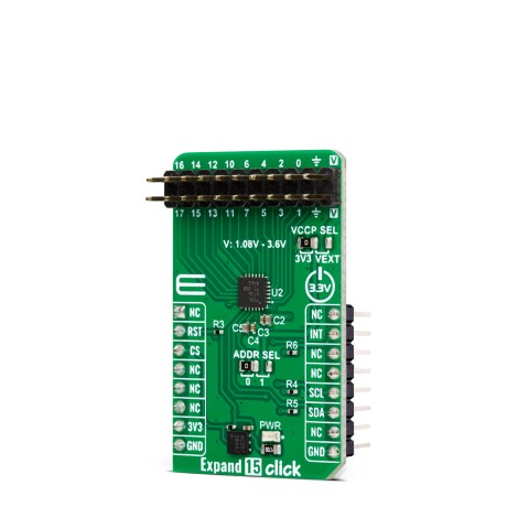 Expand 15 Click | TCAL6416 16-Bit I²C/SMBus I/O Expander
