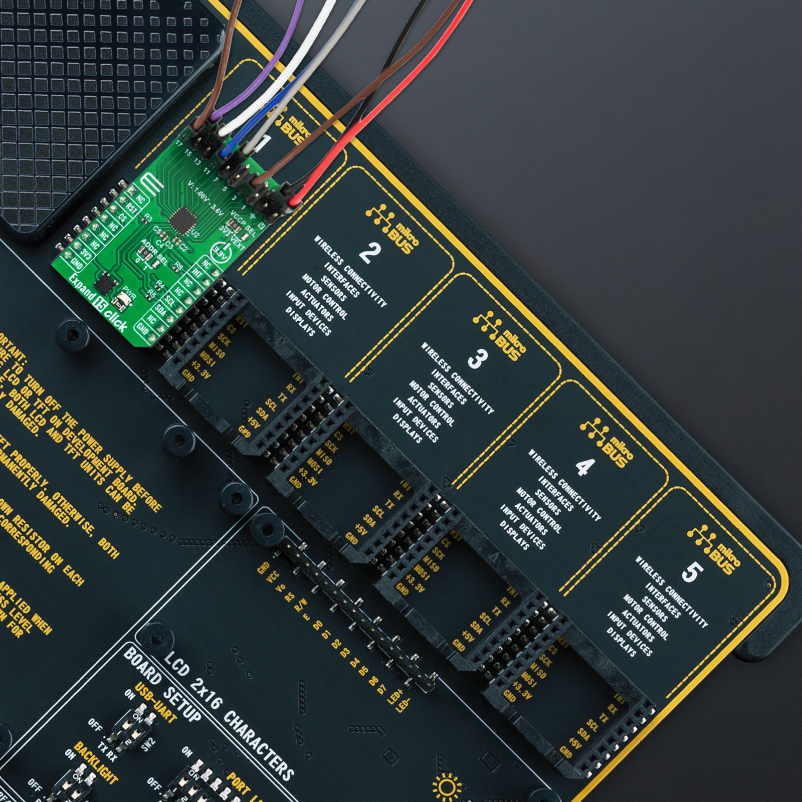 Expand 15 Click | TCAL6416 16-Bit I²C/SMBus I/O Expander