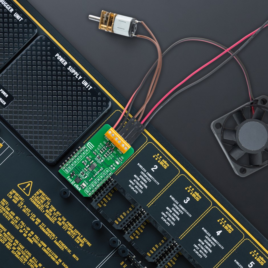 Fan 5 Click with TC654 PWM Fan Controller