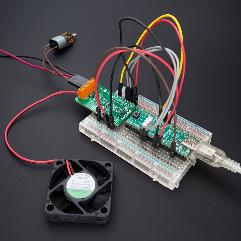 Fan 5 Click with TC654 PWM Fan Controller