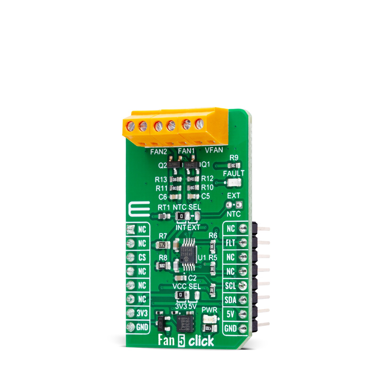Fan 5 Click with TC654 PWM Fan Controller