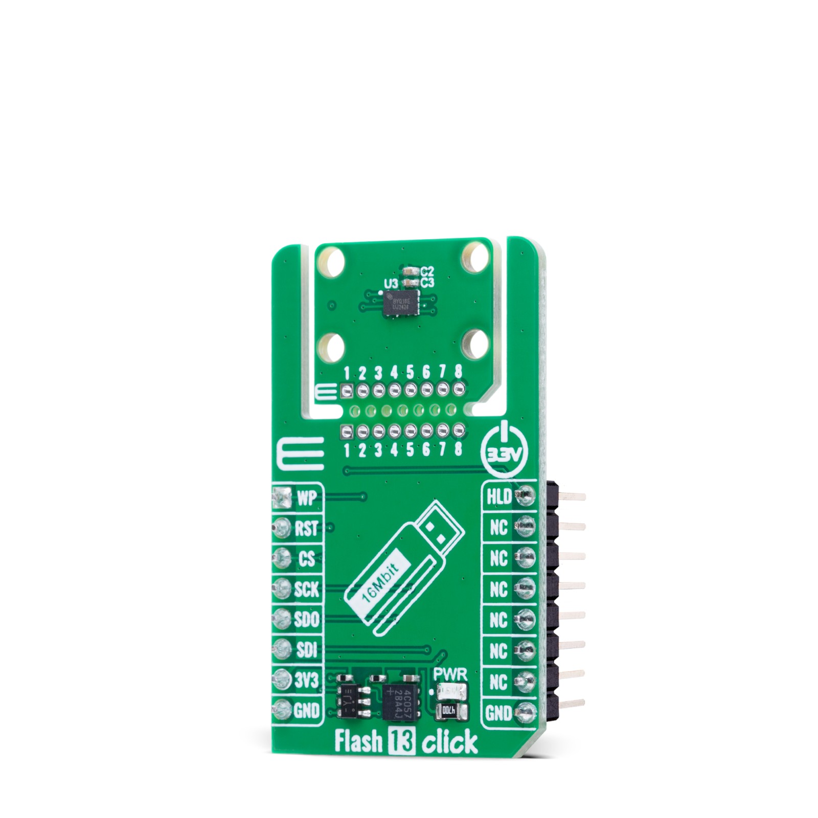 Flash 13 Click - 16Mbit SPI NOR Flash | MIKROE-6592