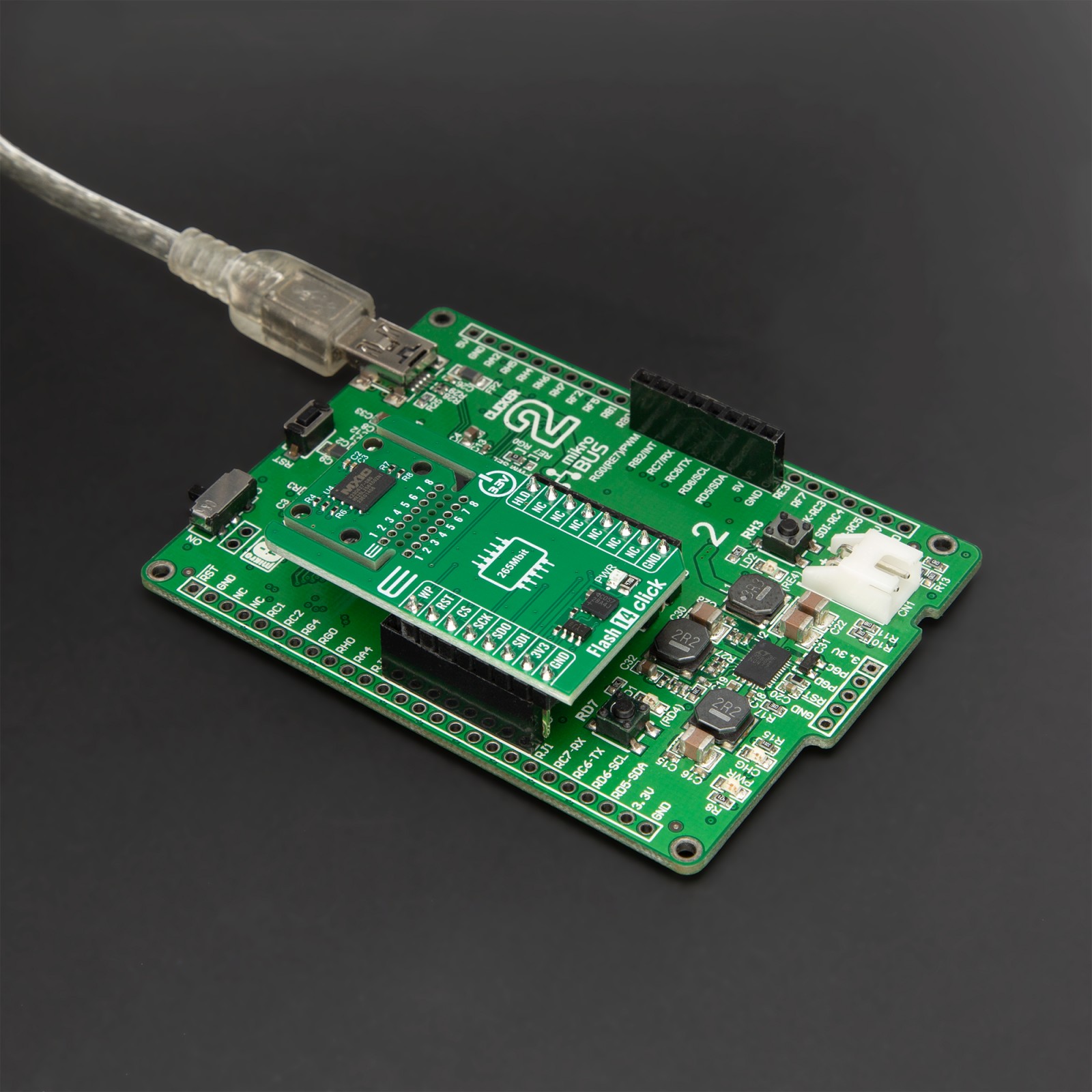 Flash 14 Click - 256Mbit Serial NOR Flash | MIKROE-6788