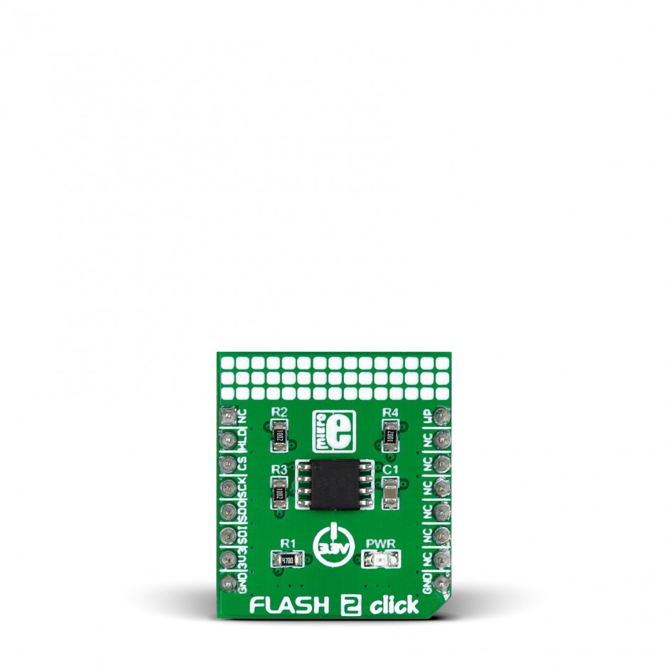 Flash 2 click – add-on board with SST26VF064B 64 Mbits memory