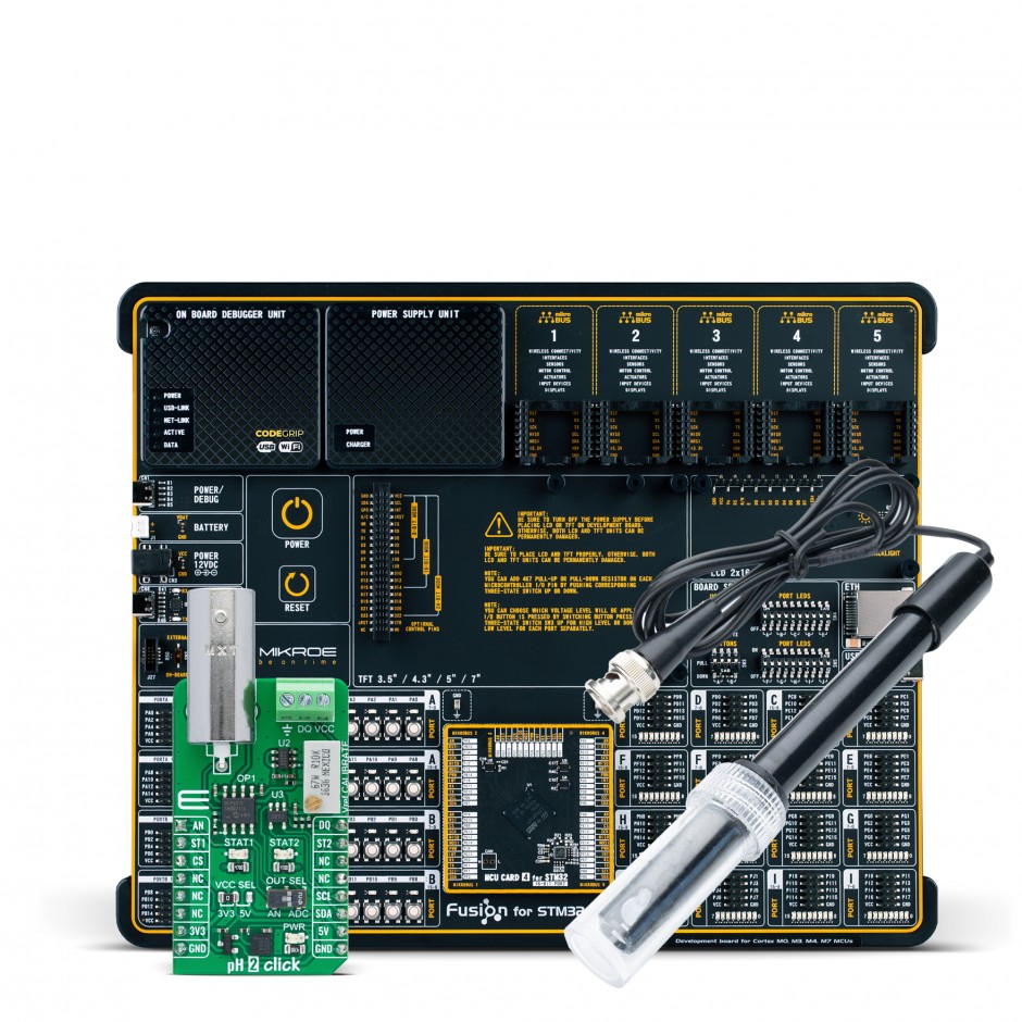 Fusion for STM32 v8 with STM32F407ZG + pH 2 Click Bundle