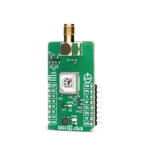 GNSS 28 Click - Multi-constellation GNSS module | MIKROE- 6775