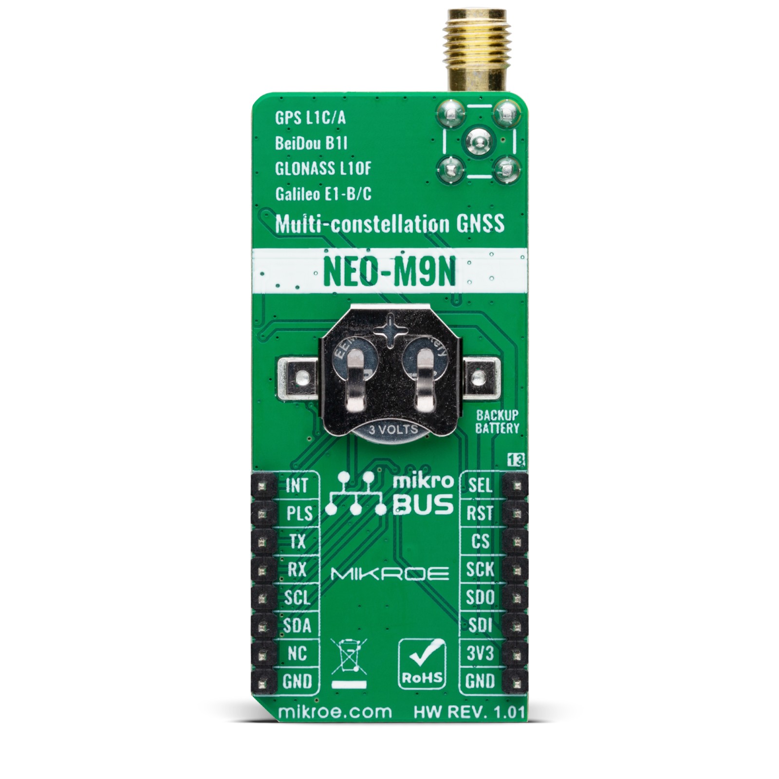 NEO-M9N GNSS Module – GNSS 7 Click for Precision Positioning
