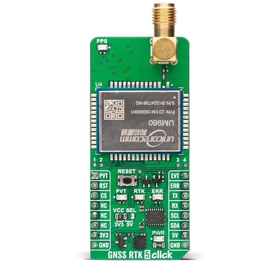 GNSS RTK 5 Click - For centimeter-level positioning| MIKROE-6451