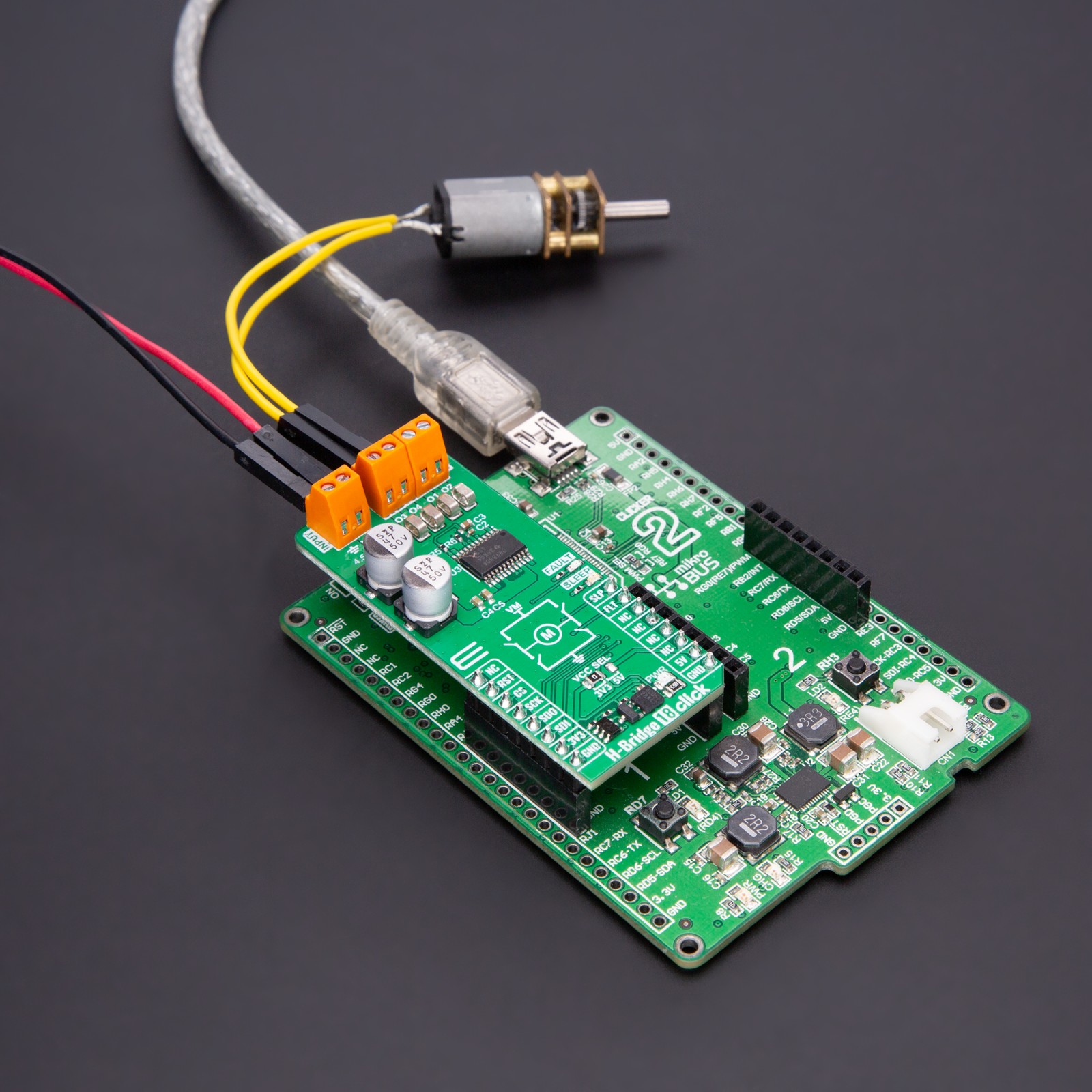 H-Bridge 18 Click - For BDC and stepper motors | MIKROE-6508