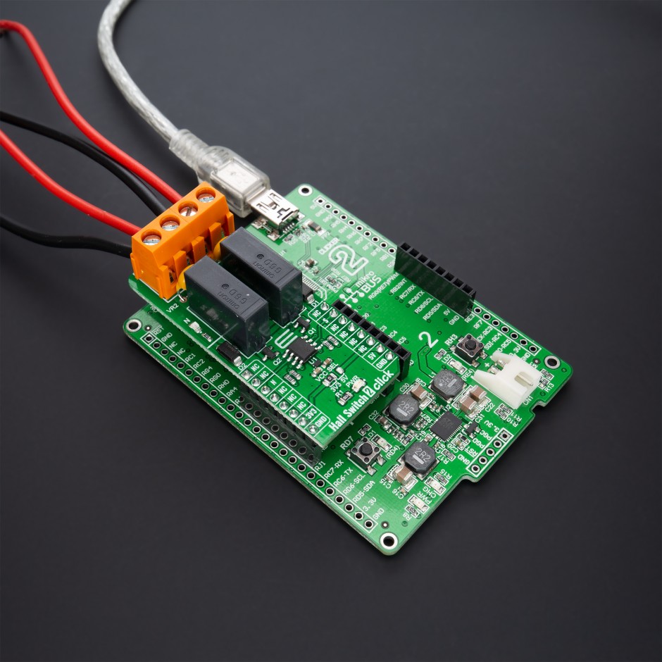 Hall Switch 2 Click | MHA100KN Hall Effect Switch for Precise Sensing