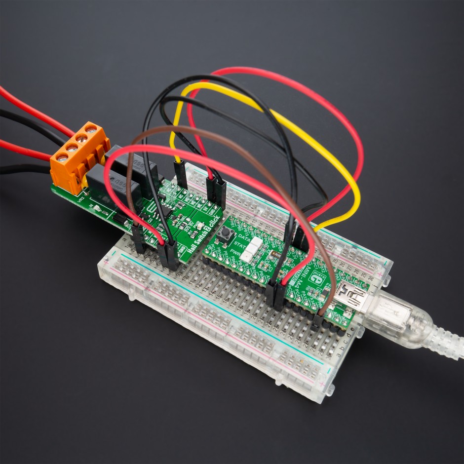 Hall Switch 2 Click | MHA100KN Hall Effect Switch for Precise Sensing