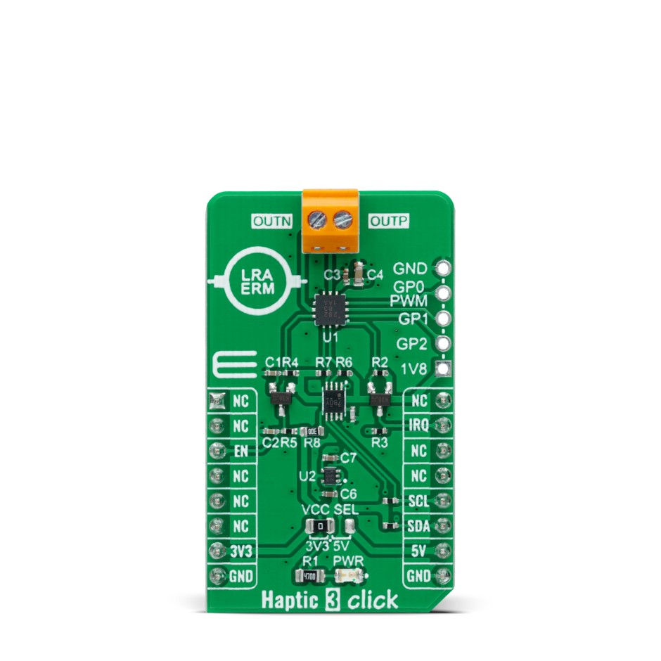 Haptic 3 Click | DA7282 Haptic Driver & Feedback Module