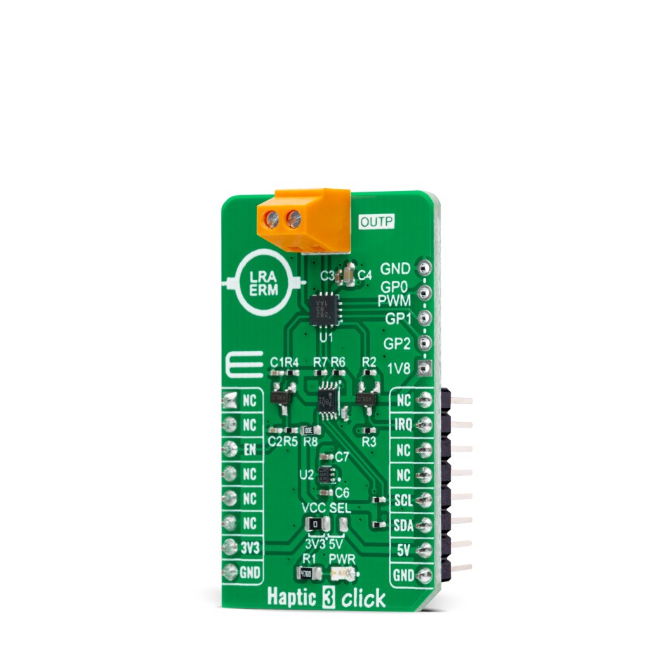 Haptic 3 Click | DA7282 Haptic Driver & Feedback Module