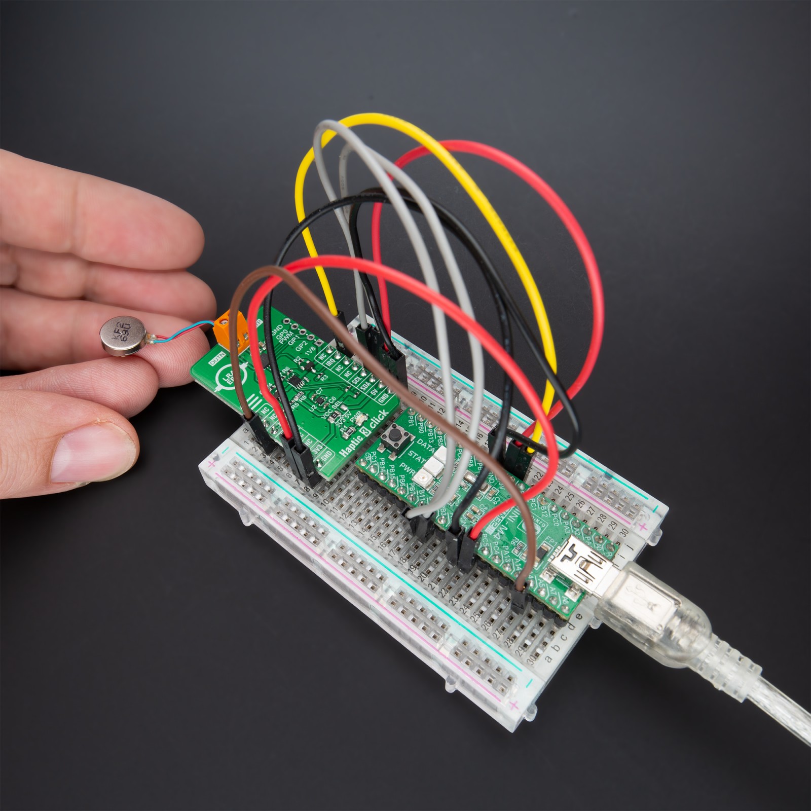 Haptic 3 Click | DA7282 Haptic Driver & Feedback Module