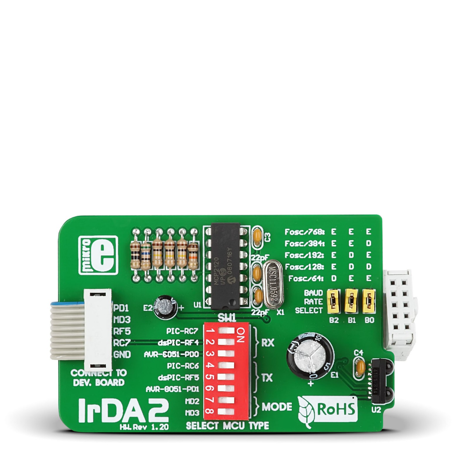 IrDA2 Board - Infrared Receiver/Transmitter Development Board