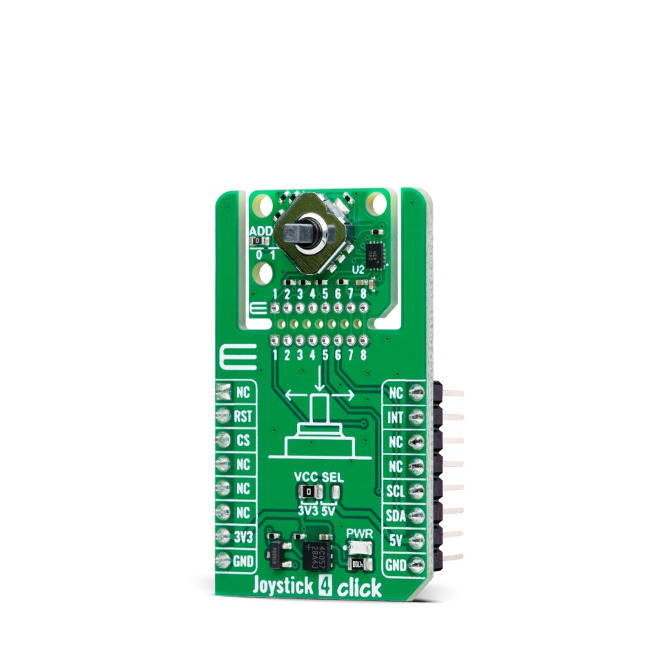 Joystick 4 Click Featuring the 2434804-1 2-Axis Joystick | MIKROE-6279