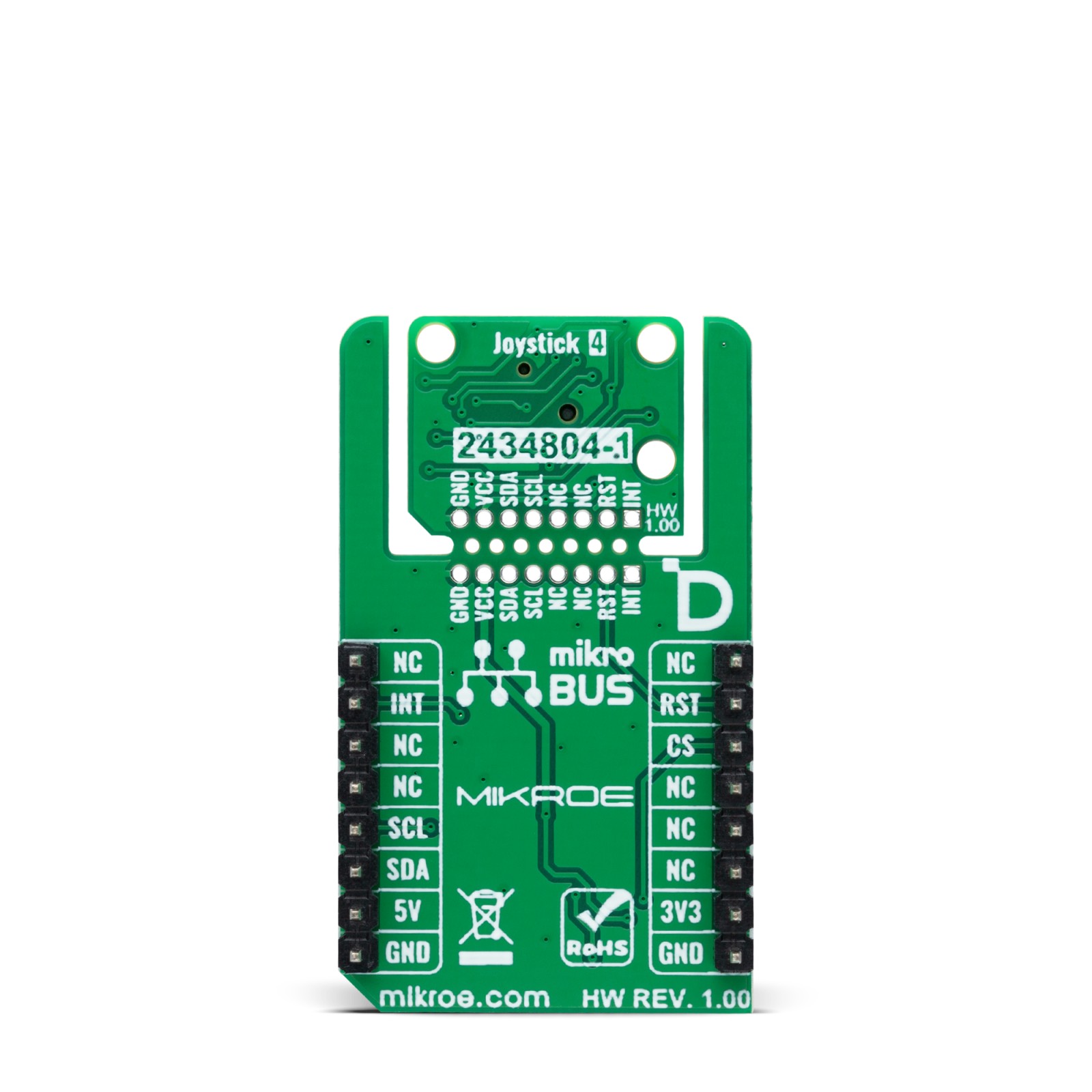 Joystick 4 Click Featuring the 2434804-1 2-Axis Joystick | MIKROE-6279