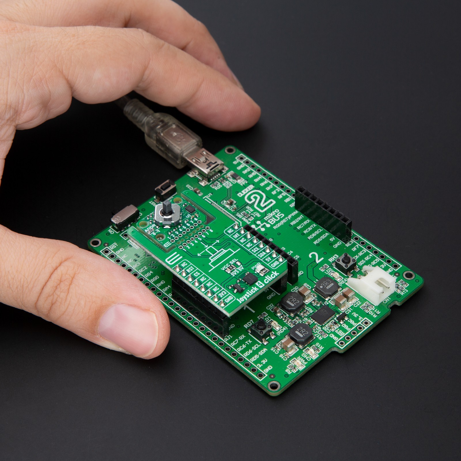 Joystick 4 Click Featuring the 2434804-1 2-Axis Joystick | MIKROE-6279