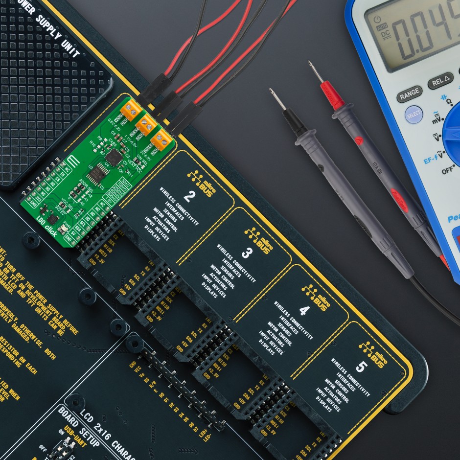 LDO Click | TPS7A83A Low-Noise 2 A LDO Regulator Module