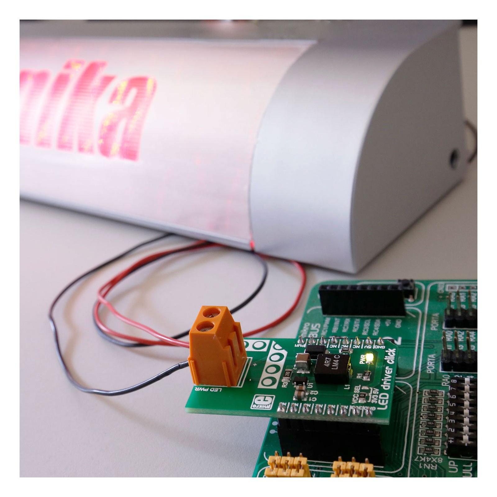 LED driver – board with MCP1662 high-voltage step-up voltage driver ...